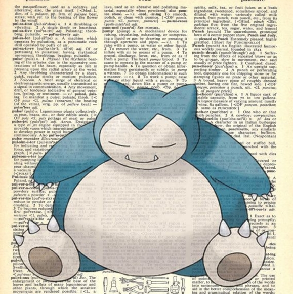 Other | Pokemon Dictionary Book Page Art Decor | Poshmark
